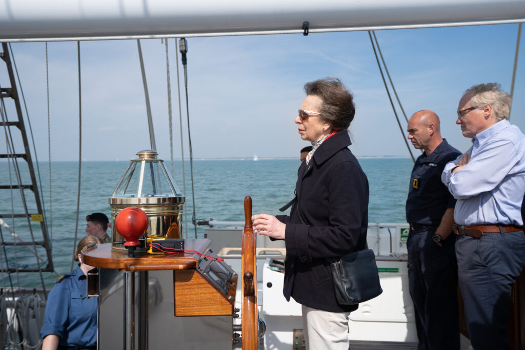Princess Anne takes to the waves in her new role with the Sea Cadets ...