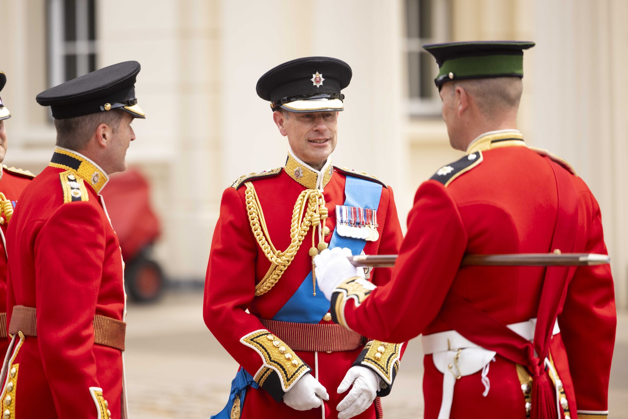 The Duke of Edinburgh at presentation of new colours to London Guards ...
