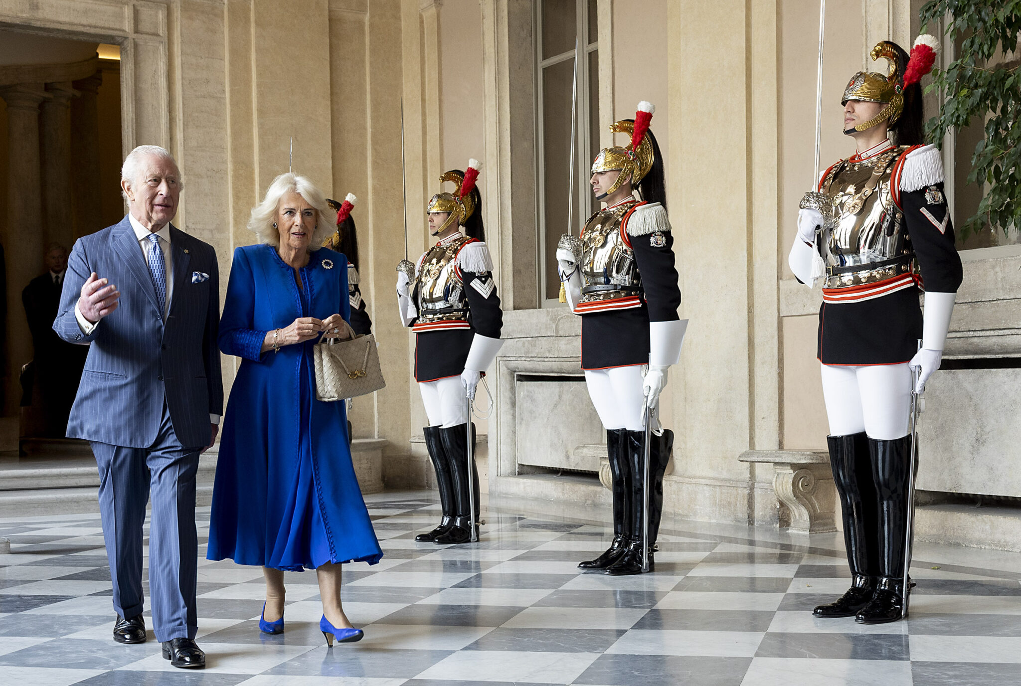 A spectacular fly past in spring sunshine starts King Charles and Queen ...